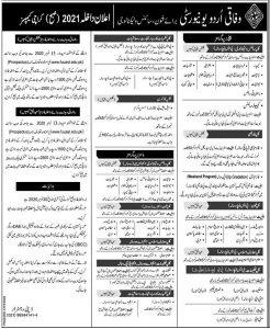 Admission 20-21 Advertisement in urdu – FUUAST